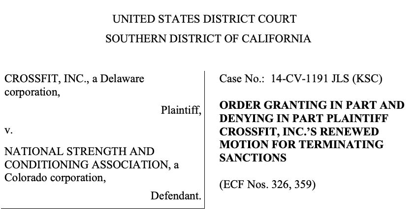 CrossFit | Major Victory for CrossFit: Judge Orders Terminating and ...