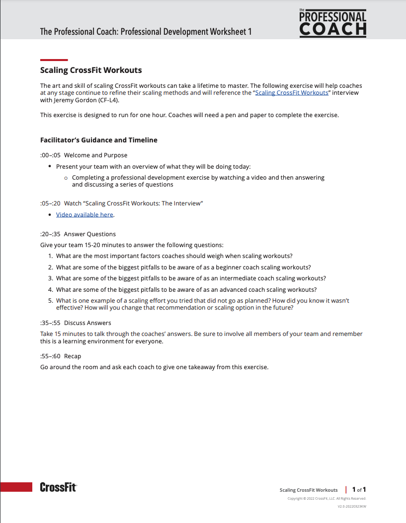 CrossFit | The Professional Coach